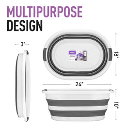 Collapsible Laundry Basket, 50 Liter – Superio